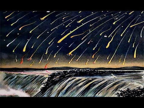 The Great Leonids Meteor Storm of 1833! Sky LIT UP Bright People ...