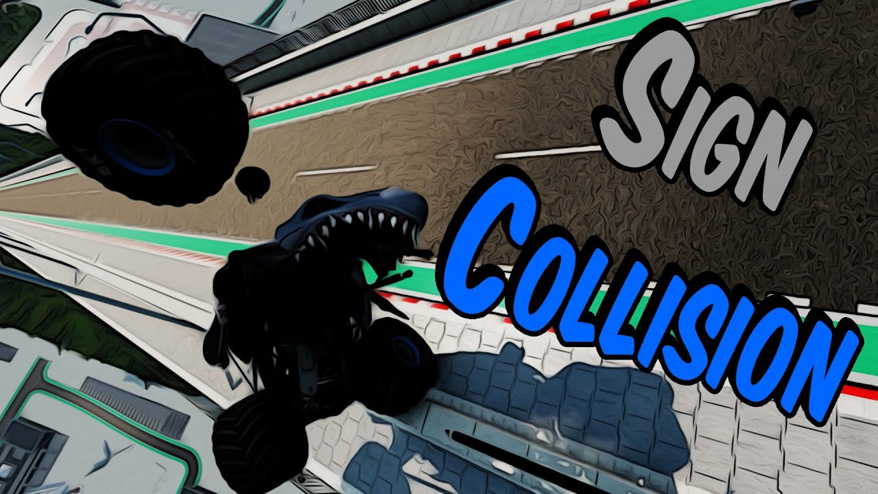 Unexpected Obstacle: Monster Truck Crash Into Sign! | BeamNG drive ...