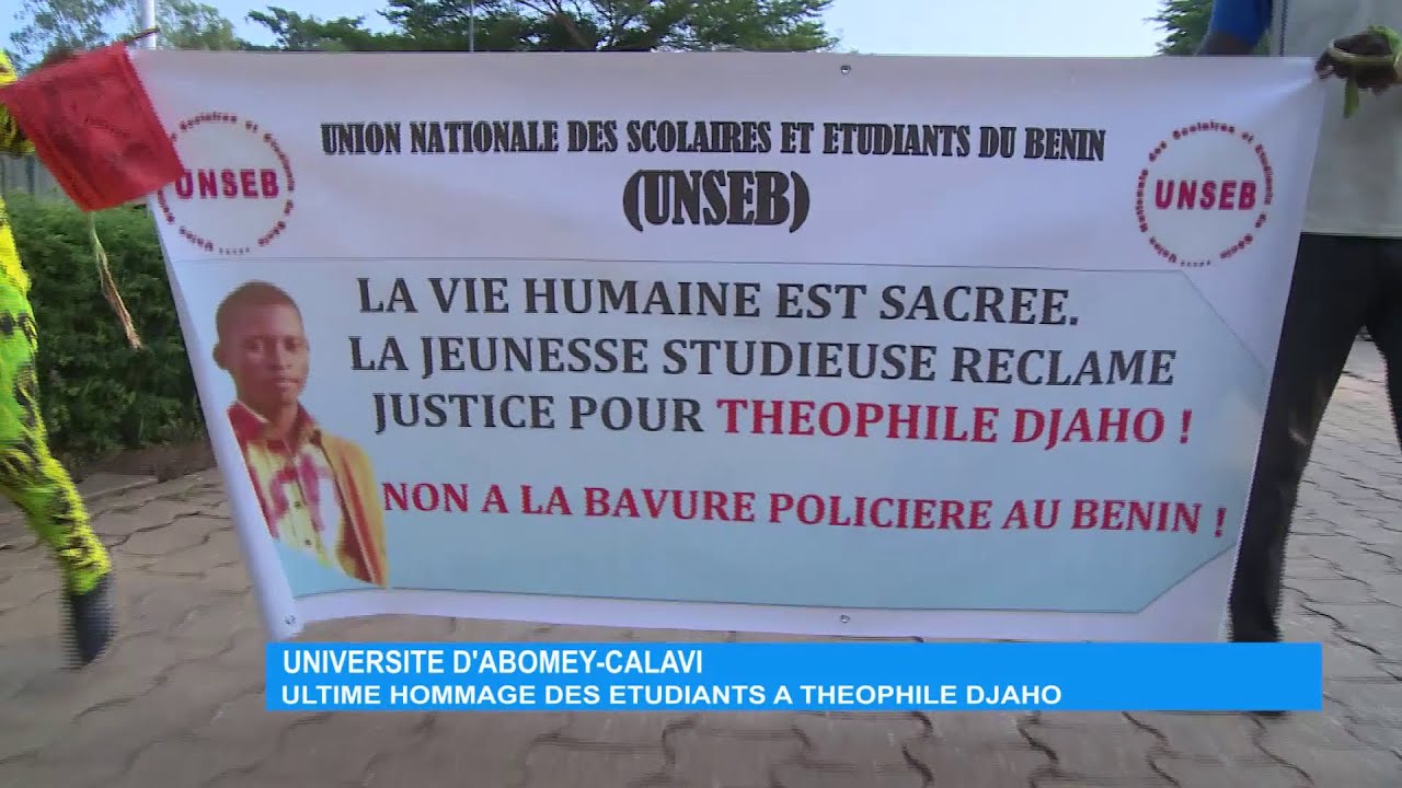 Université d’Abomey-Calavi : ultime hommage des étudiants à Théophile ...
