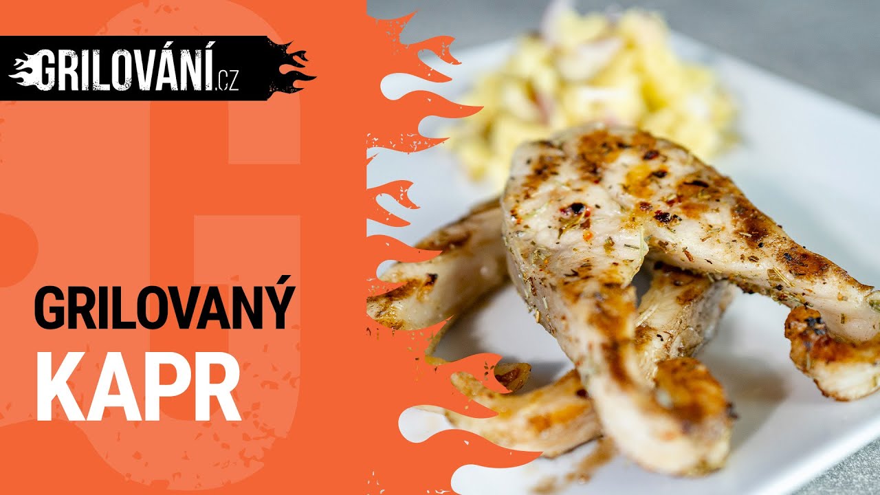RECEPT na gril: 🐟Kapr grilovaný v elektrickém grilu Weber - YouTube