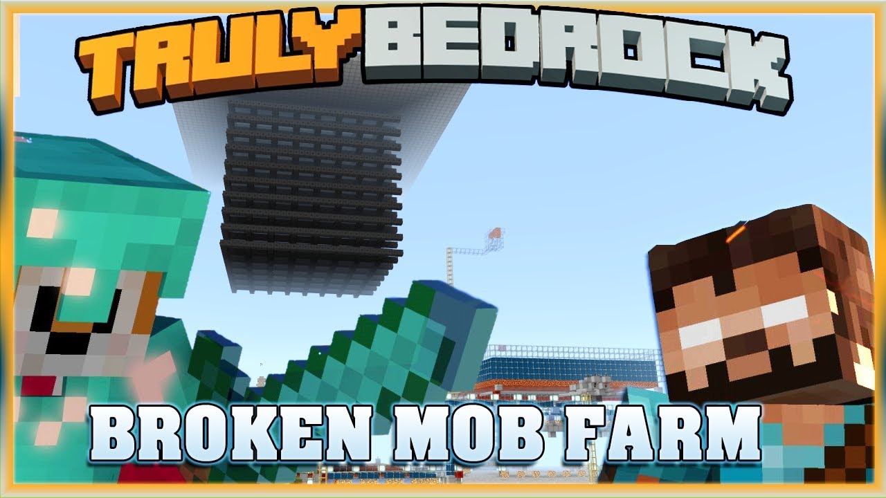 Truly Bedrock S1E37 MOB FARM BROKEN | Minecraft Bedrock Edition SMP ...
