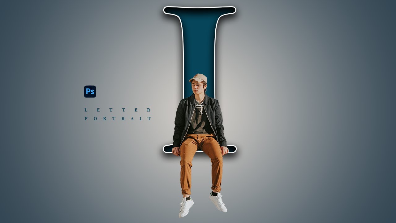 Letter I Portrait design in adobe photoshop | Letter portrait in ...