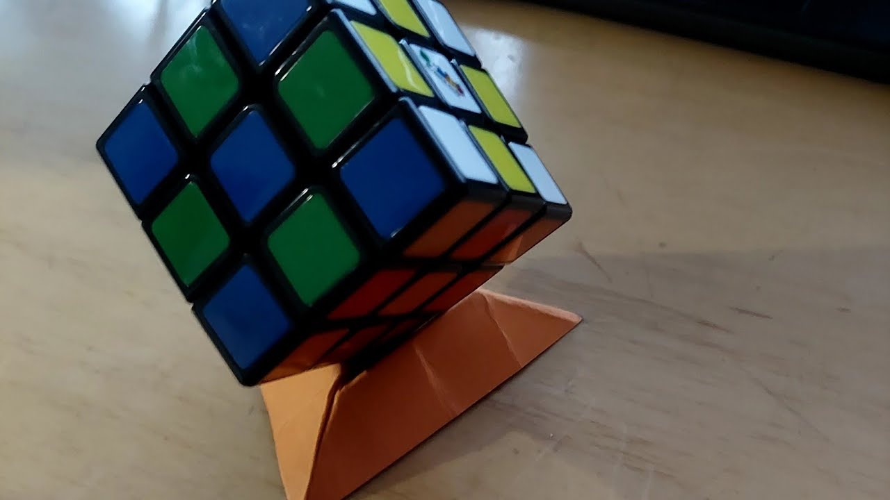 Paper rubik's cube stand easy step-by-step !!!! - YouTube