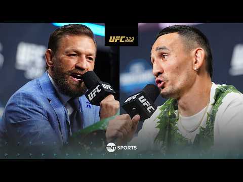 CHAOS! Conor McGregor & Max Holloway CLASH at #UFC329 Press Conference 🍿