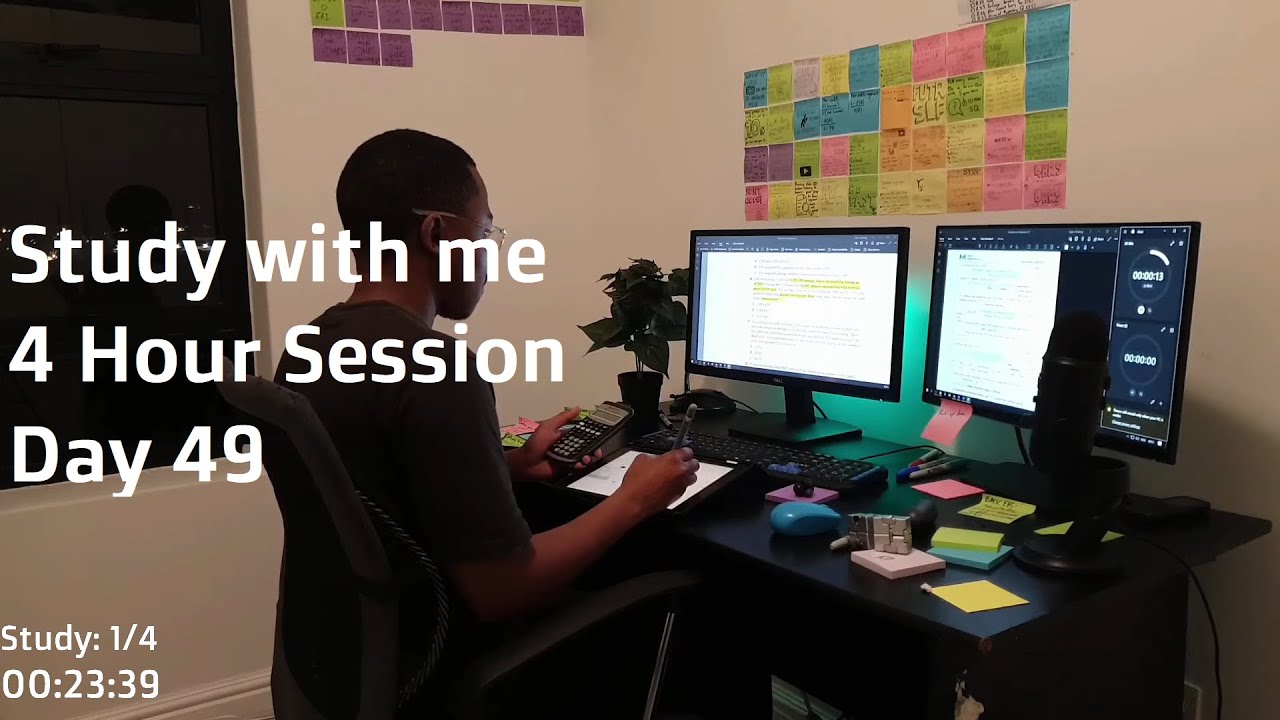 Study with me | 4-Hour Session | CFA Level 1 | 49 Days left - YouTube