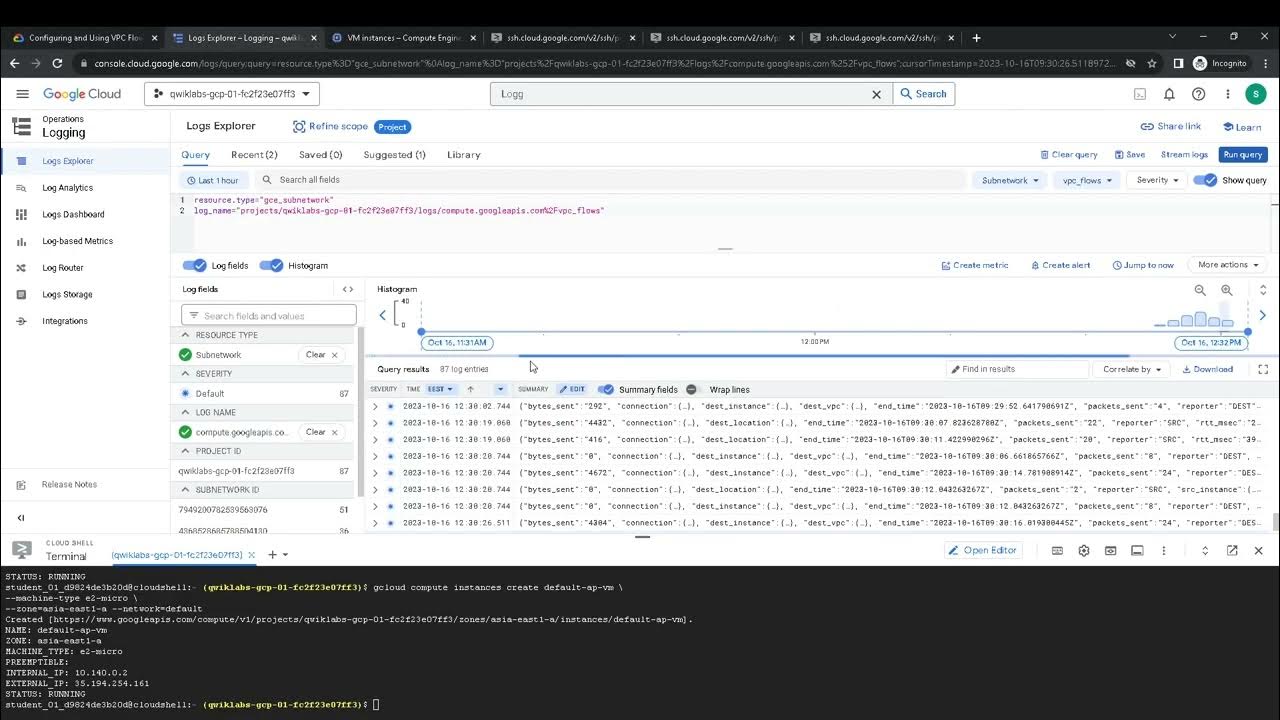 GCP Configuring and Using VPC Flow Logs in Cloud Logging - YouTube