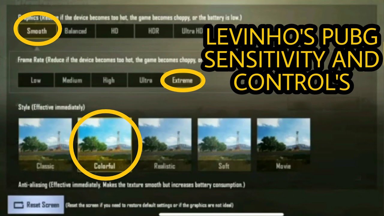 LEVINHO'S PUBG controls & sensitivity settings || Pubg mobile ...