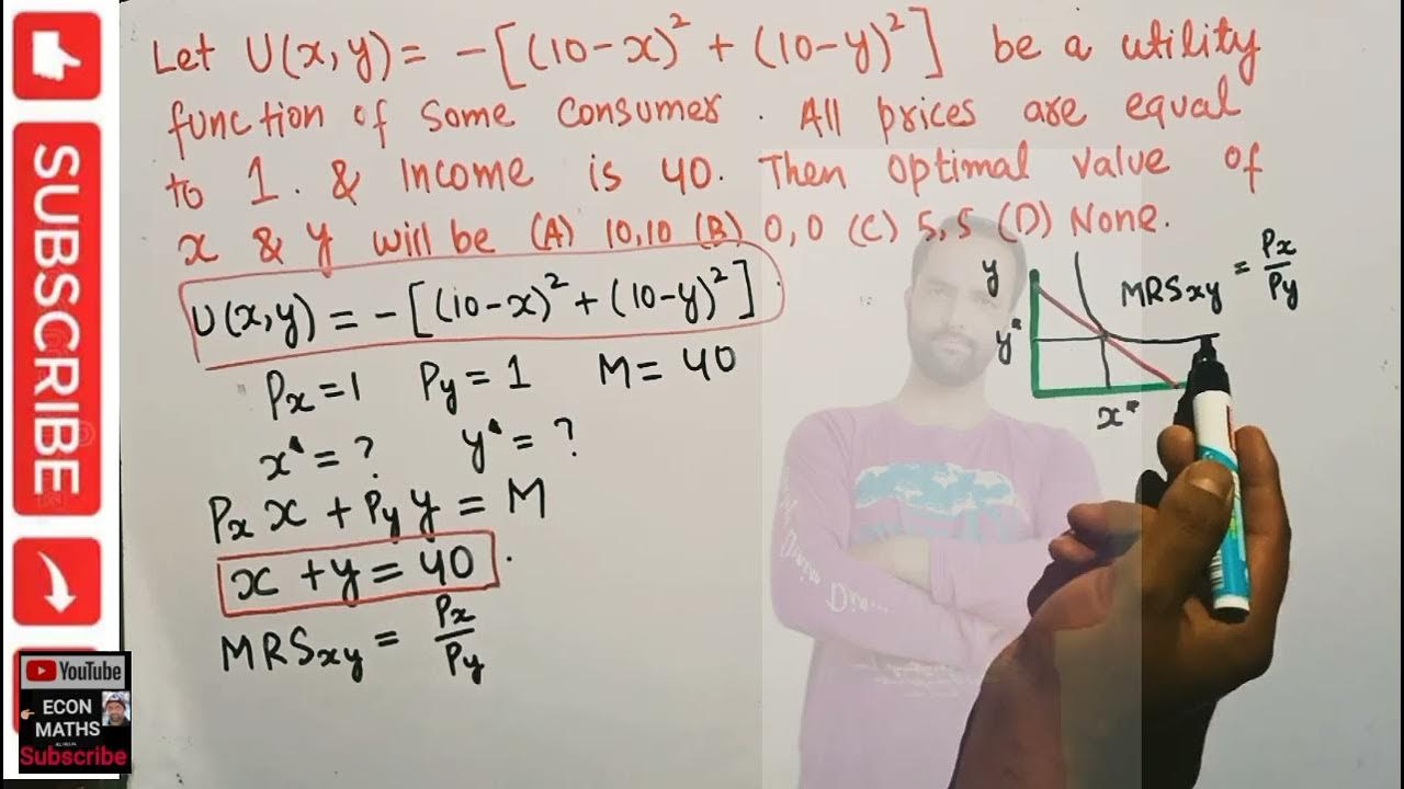 Constrained optimization problem - YouTube