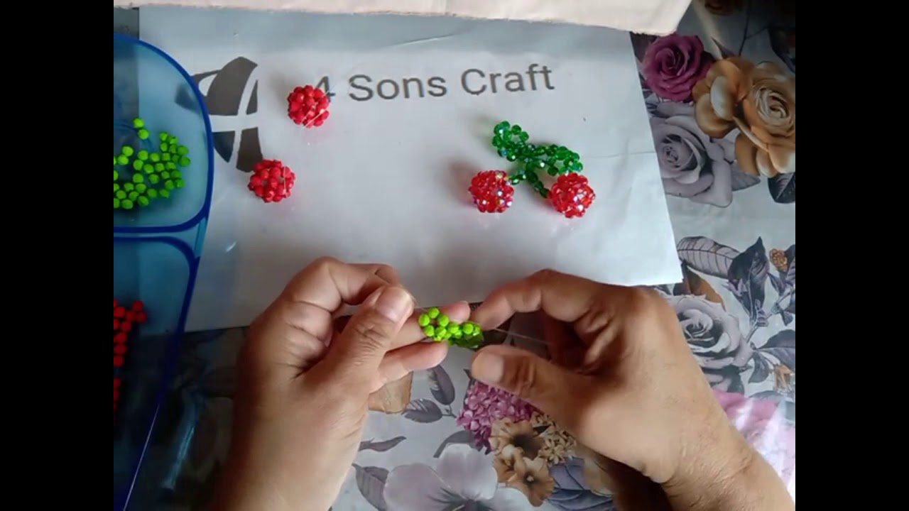 3D Beaded Cherry Tutorial - YouTube