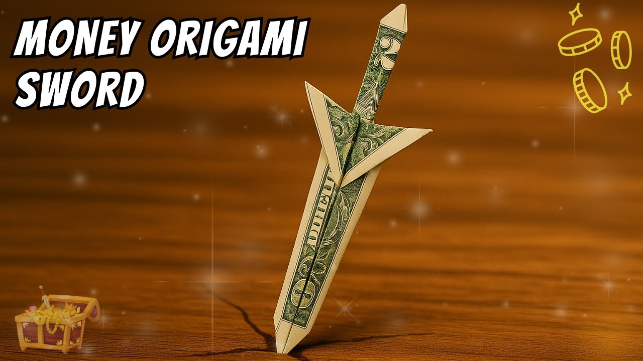 Money Origami Sword 🗡️💵 – Epic Dollar Bill Fold for Beginners! - YouTube