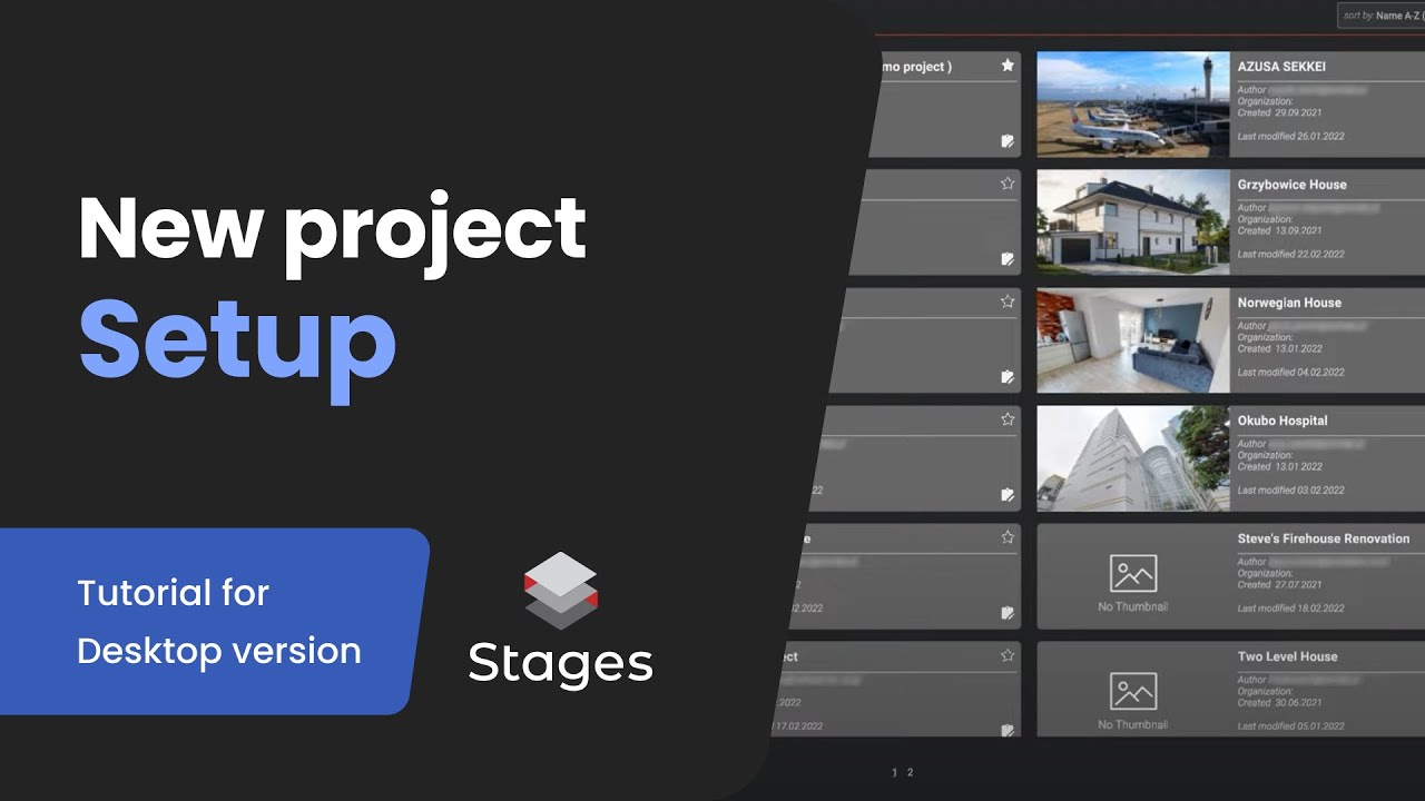 STAGES Desktop version - project setup - YouTube