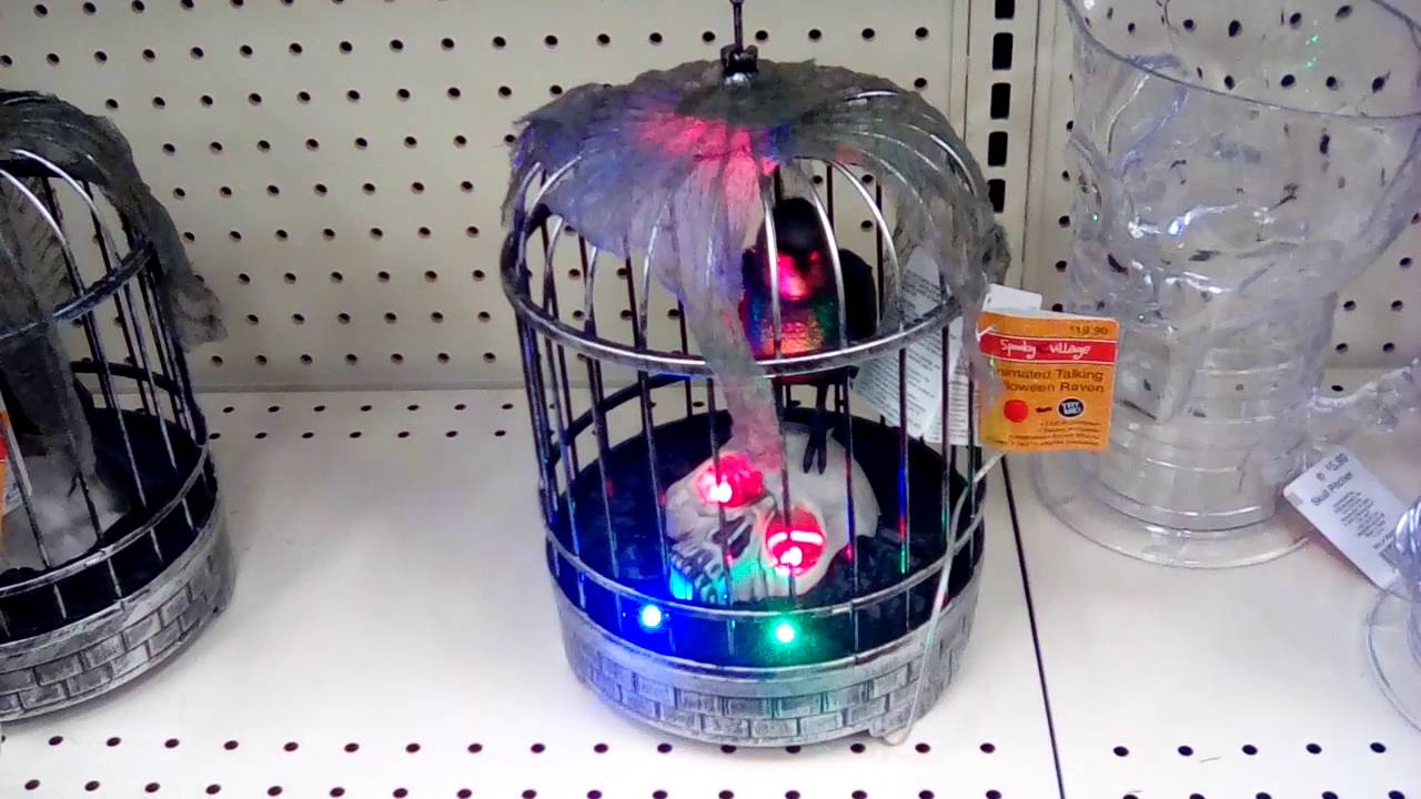 Halloween Animated 2016 Crow In Cage - YouTube