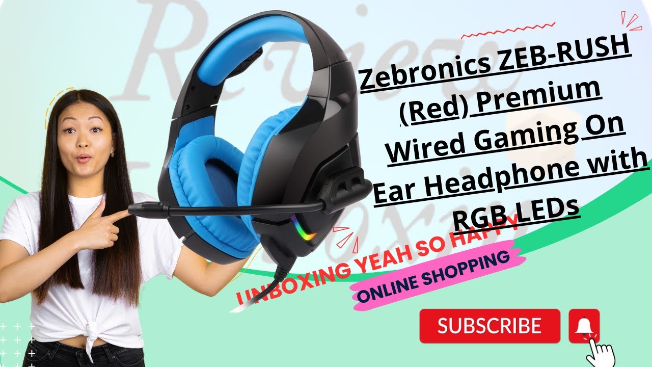 Zebronics ZEB-RUSH (BLUE) Premium Wired Gaming On Ear Headphone with ...