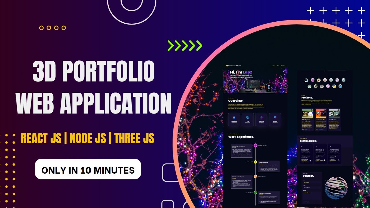 3D Modern Portfolio Web Application 💜😍👨‍🎓 | CodeShow LapZ | 2023 ...