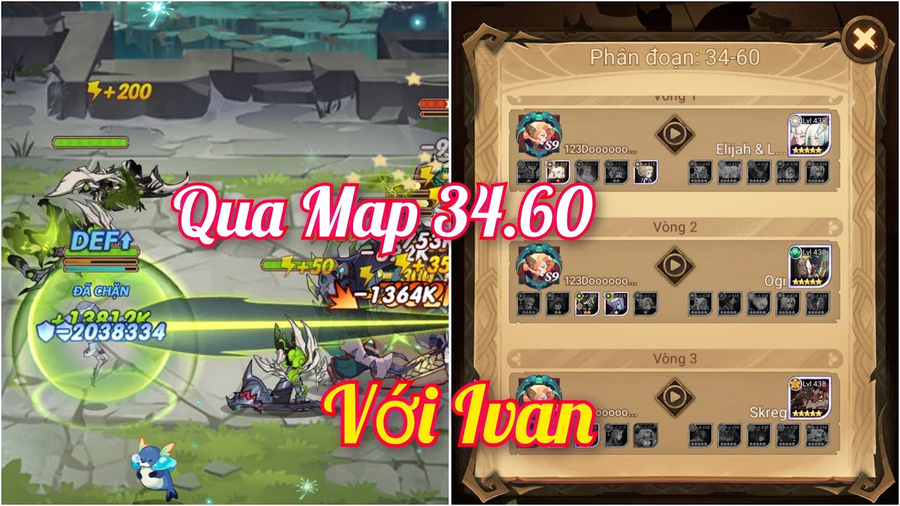 Afk Arena | Leo map 34 với sự hỗ trợ của Ivan , leo map 35 với 4 Team ...