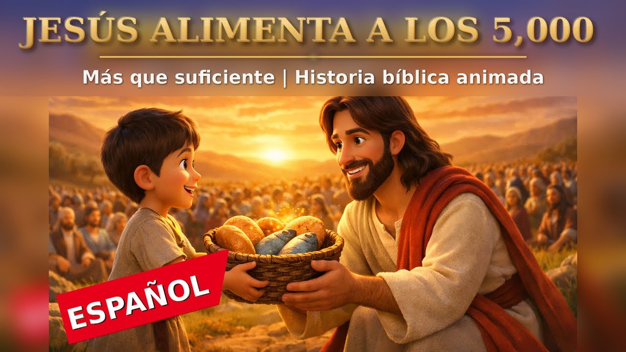 JESÚS ALIMENTA A LOS 5,000 @ BibleInAGlimpss - YouTube