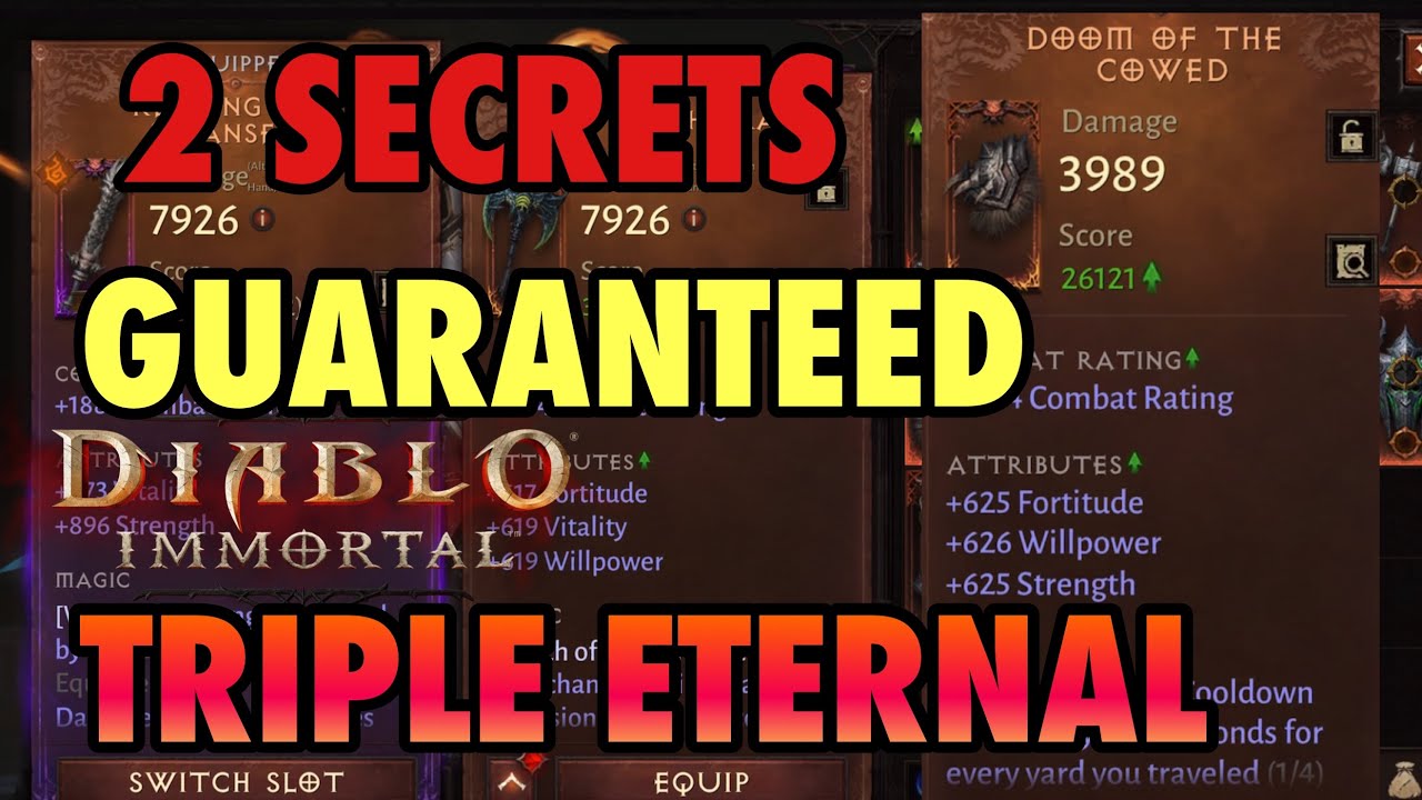 Two Secrets to GUARANTEED Triple Stat & Triple Magic Eternal Gear in ...