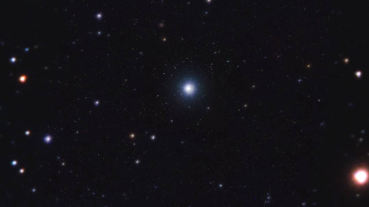 Zooming in on the star Tau Boötis - YouTube