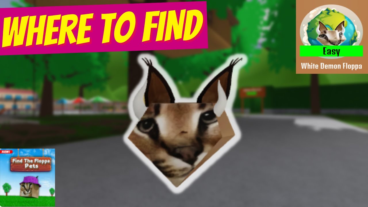 Where To Find The WHITE DEMON FLOPPA PET In Find The Floppa Pets ( NEW ...