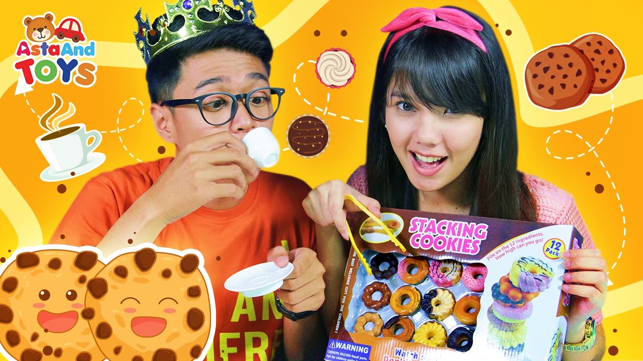 Stacking Cookies Bertingkat! - Asta And Toys - YouTube