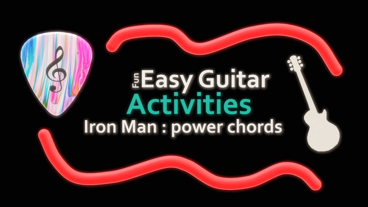 Easy Guitar Lesson Iron Man (Black Sabbath) tutorial power chords - YouTube