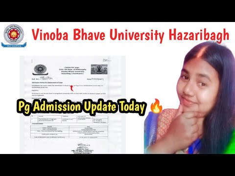 Vbu Pg Admission 2024|| Vinoba Bhave University Hazaribagh|| Vbu Ug ...