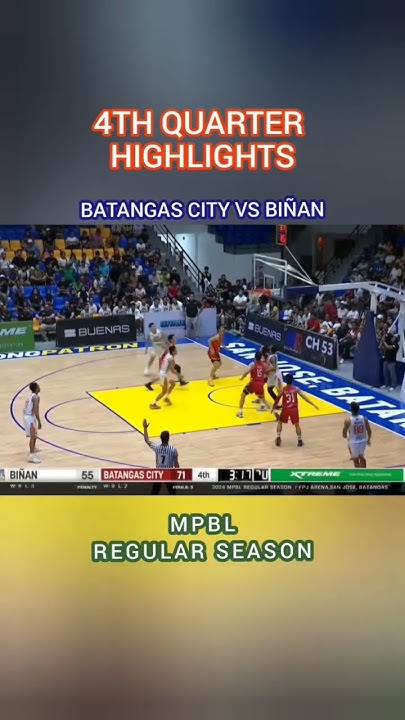 4th quarter highlights: Batangas City vs Biñan | MPBL Regular Season | #mpbl2024 #batangas # ...