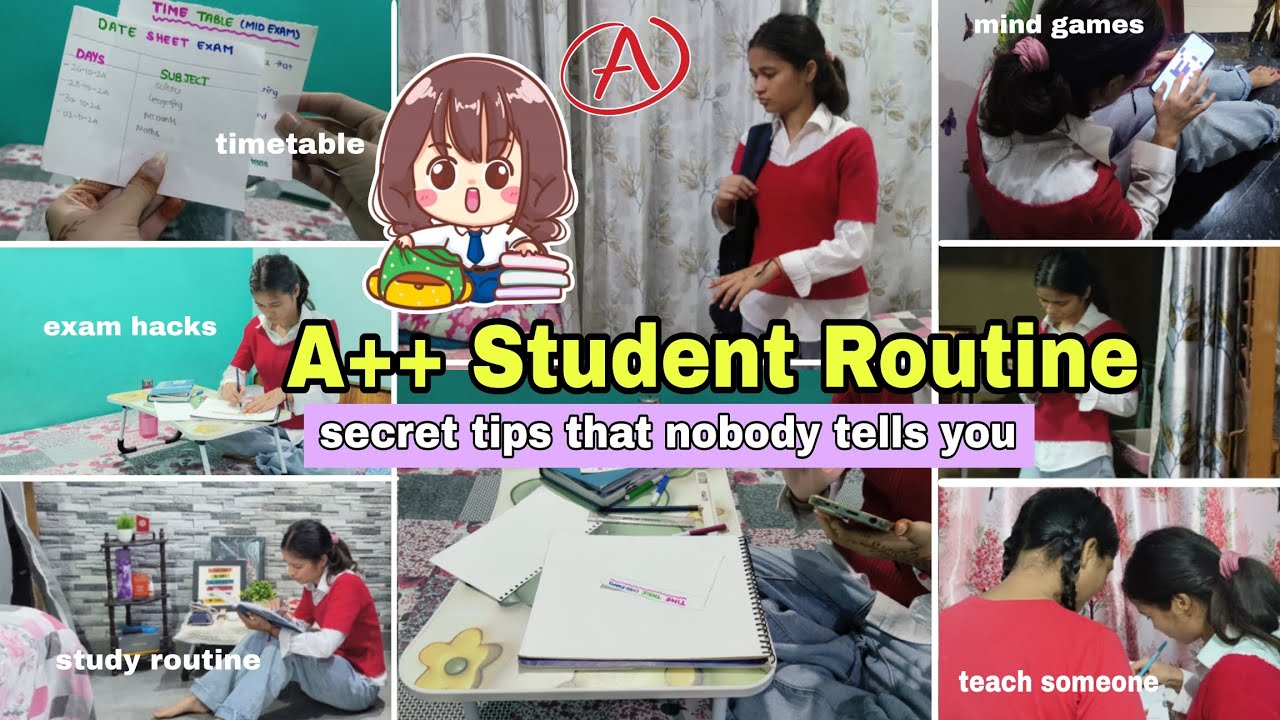 A++ Student Routine (Secret TIPS that nobody tells you)/Time Table ...
