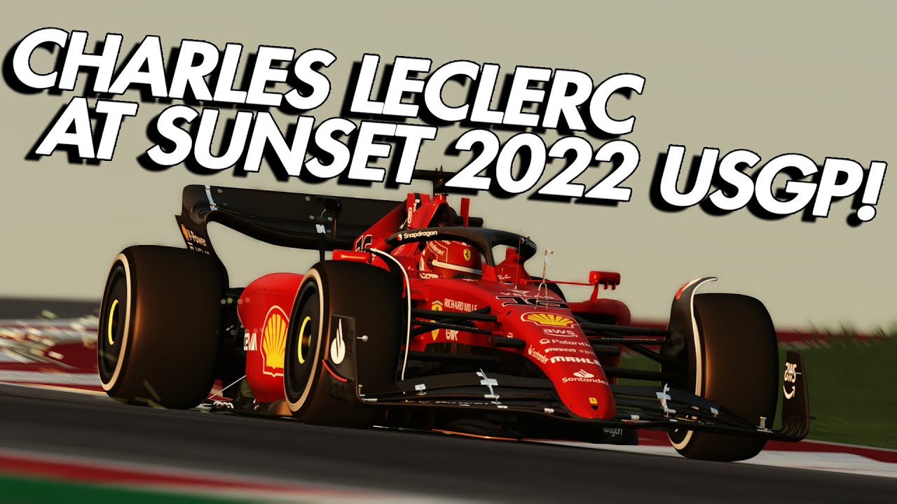 Charles Leclerc Sunset Lap at 2022 USGP | Assetto Corsa MOD Ferrari F1 ...