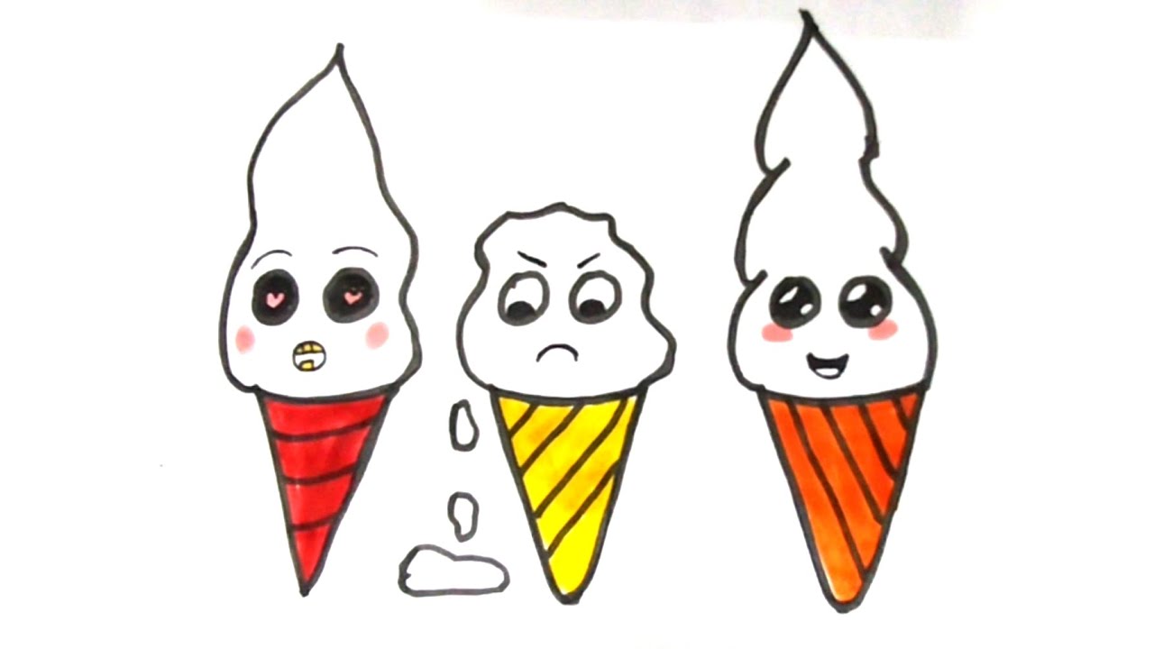 How to draw ice Cream | Icecream drawing for kids | draw ice cream ...