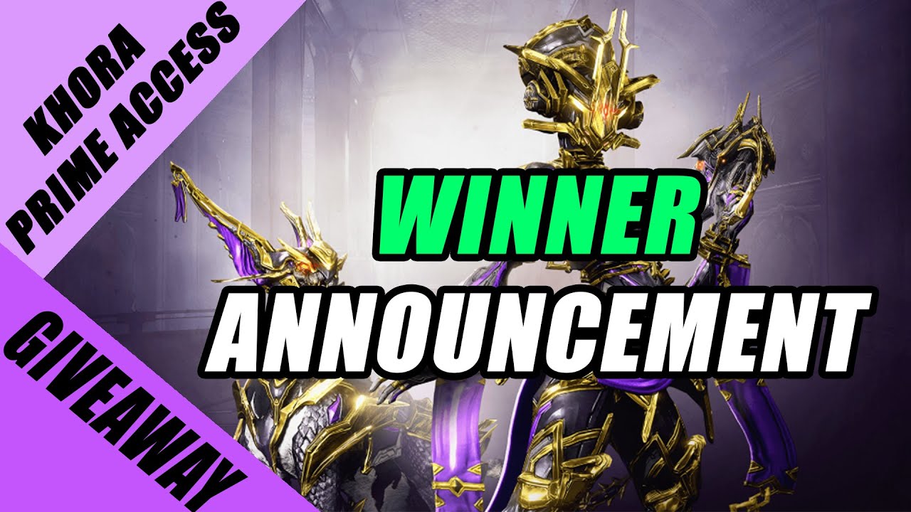 Warframe | Khora Prime Access Strangledome Pack giveaway WINNER ...