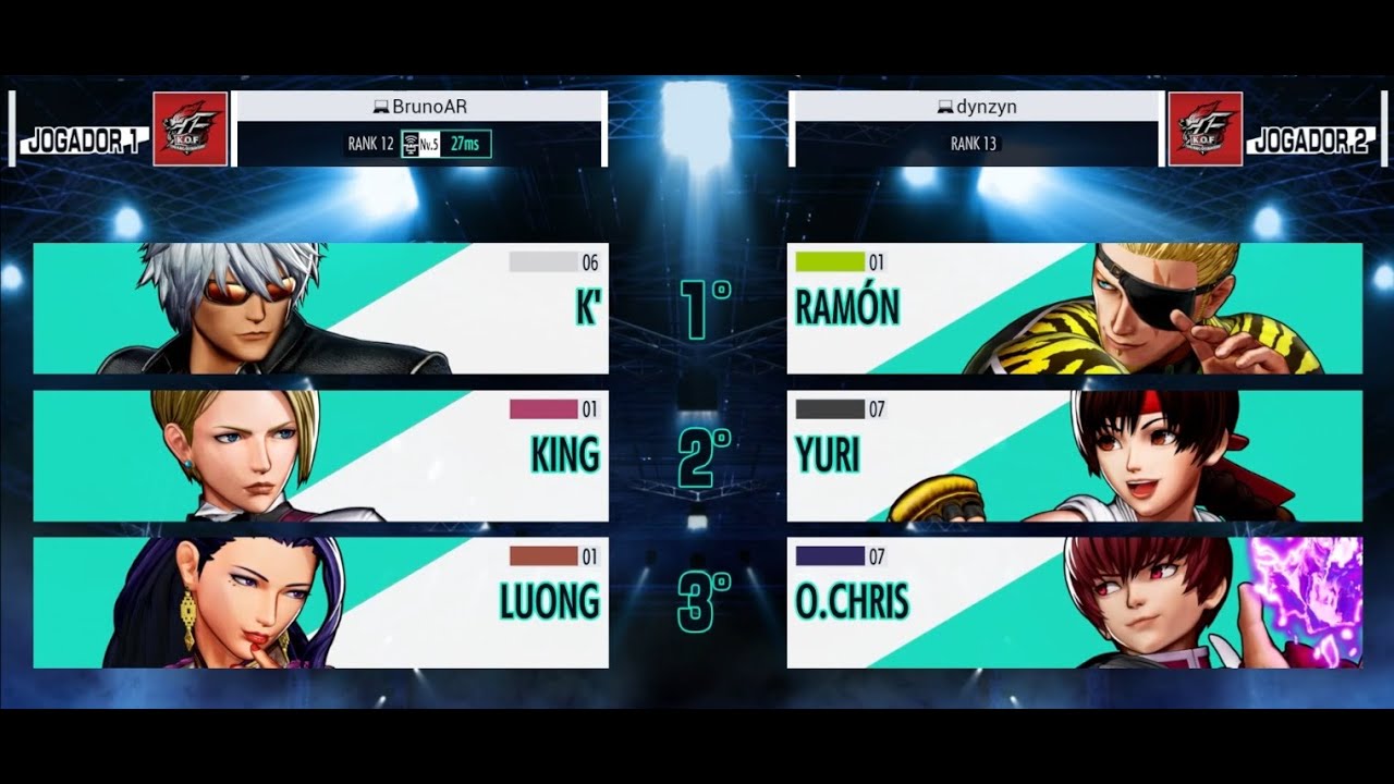KOF XV | Ranked Match - (Dynzyn) Ramon/Yuri/O.Chris x K'/King/Luong ...