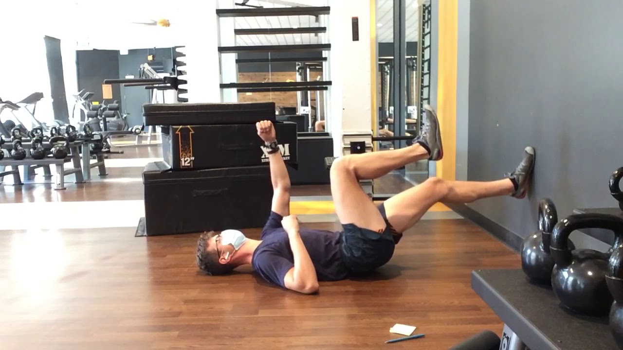 Long lever single leg hammy/calf bridge - YouTube