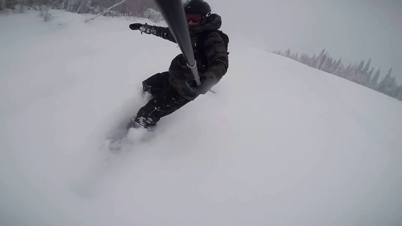 Burton fish. Snowboarding powder - YouTube