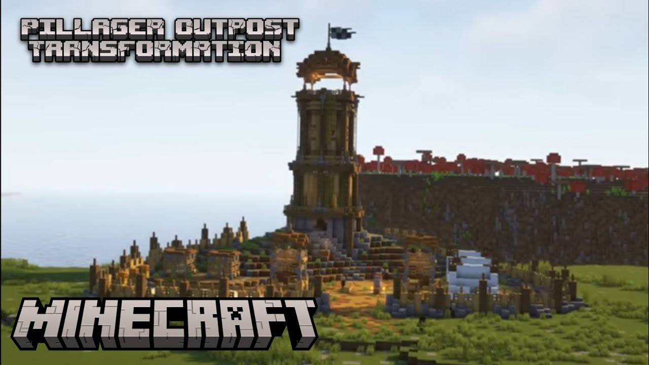 Pillager Outpost Transformation - Trixyblox - YouTube
