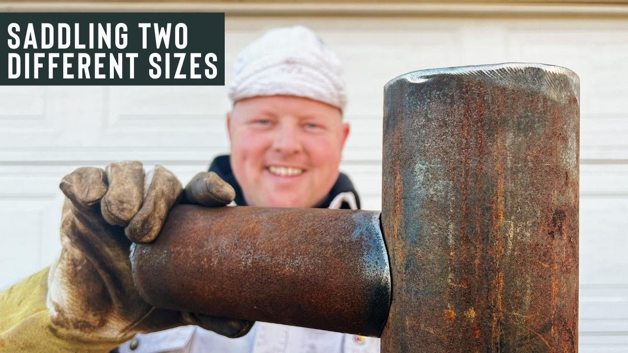PIPE SADDLES (HOW TO SADDLE SMALL RAILS ONTO BIG POST) - YouTube