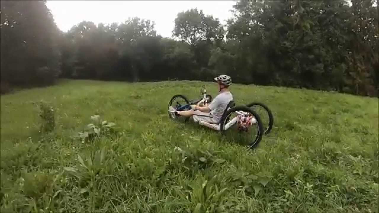 Lasher Sport ATH-FS (all terrain full suspension) handcycle. Downhill ...