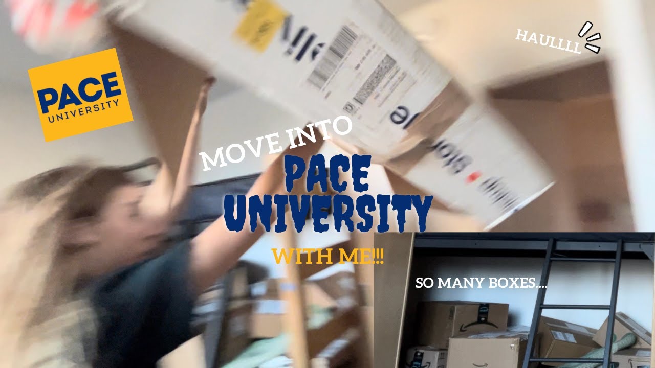 Move Into Pace University NYC With Me!! |HUGE DORM HAUL/UNBOXING| - YouTube