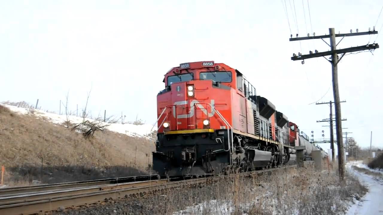 CN 331 Departing Paris West with 2 SD70M-2's! [HD] - YouTube