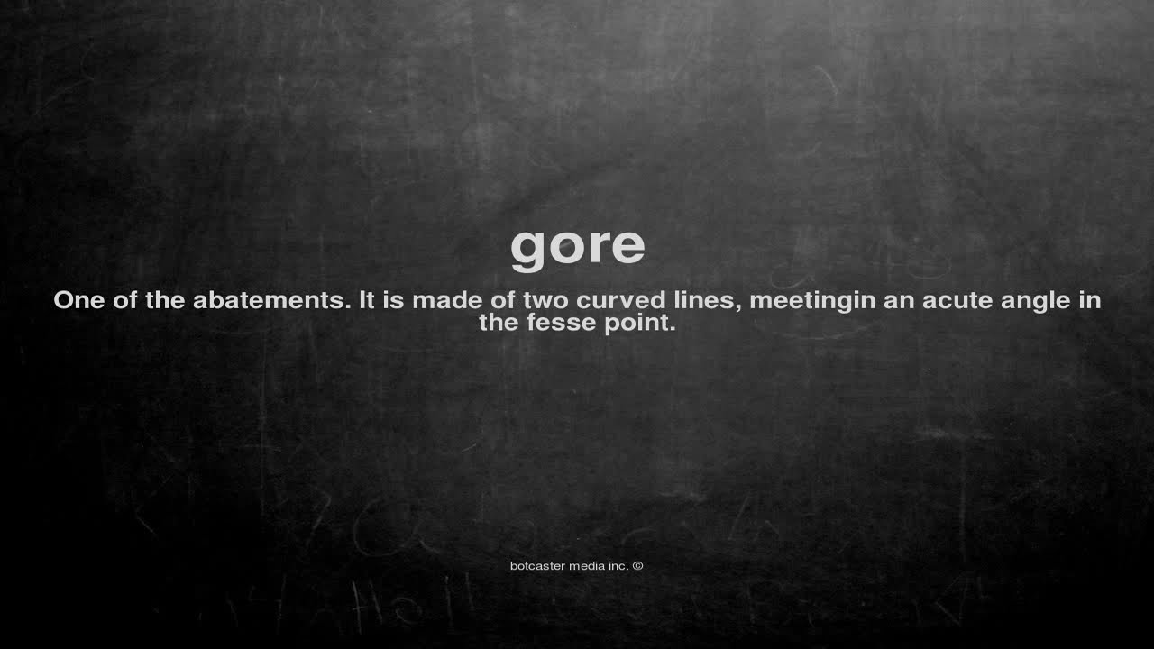 What does gore mean - YouTube