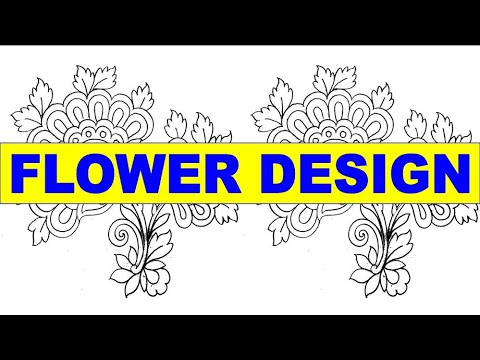 How to draw Flower Design tracing paper for Embroidery - YouTube