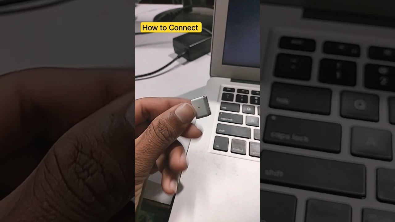 How to Connect Adaptor in MacBook Air Laptop | Plug in Adaptor MacBook# ...