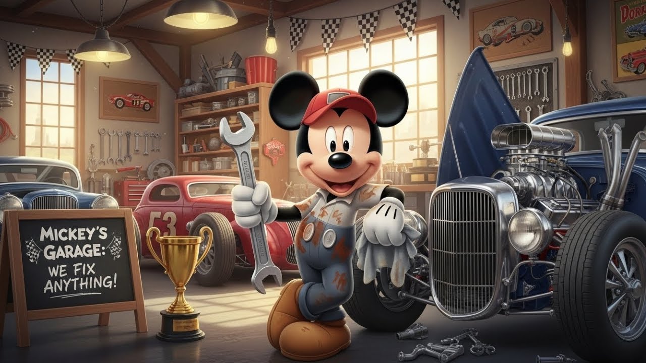 🐭🔧 Mickey Mouse Becomes a Funny Car Mechanic | Kids Poem & Adventure ...