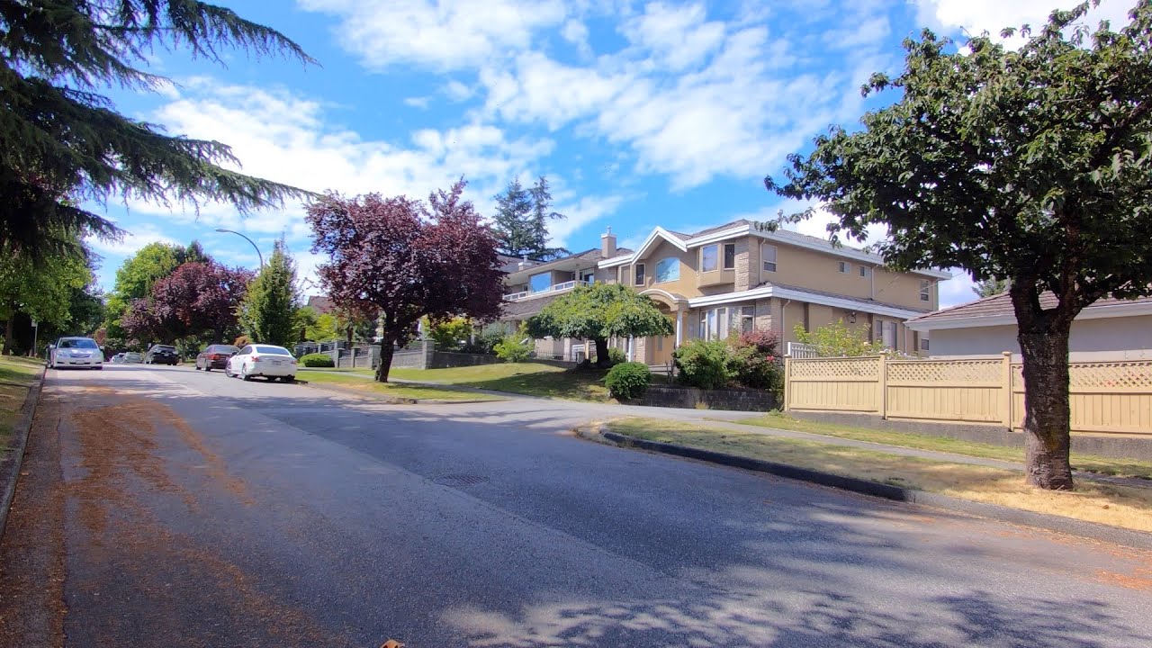 Marpole Area in VANCOUVER CANADA. City Life -- Ash Street, Laurel St ...