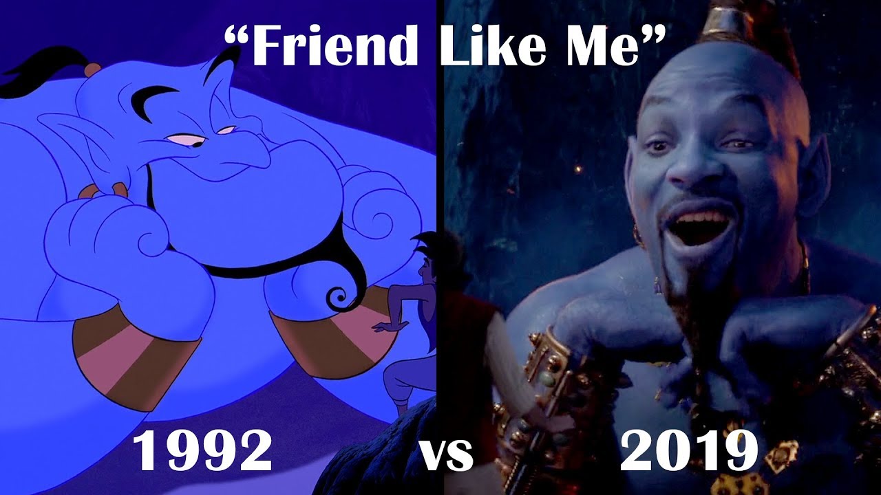 [SIDE-BY-SIDE COMPARISON] Aladdin - Friend Like Me (1992 vs 2019 Audio ...