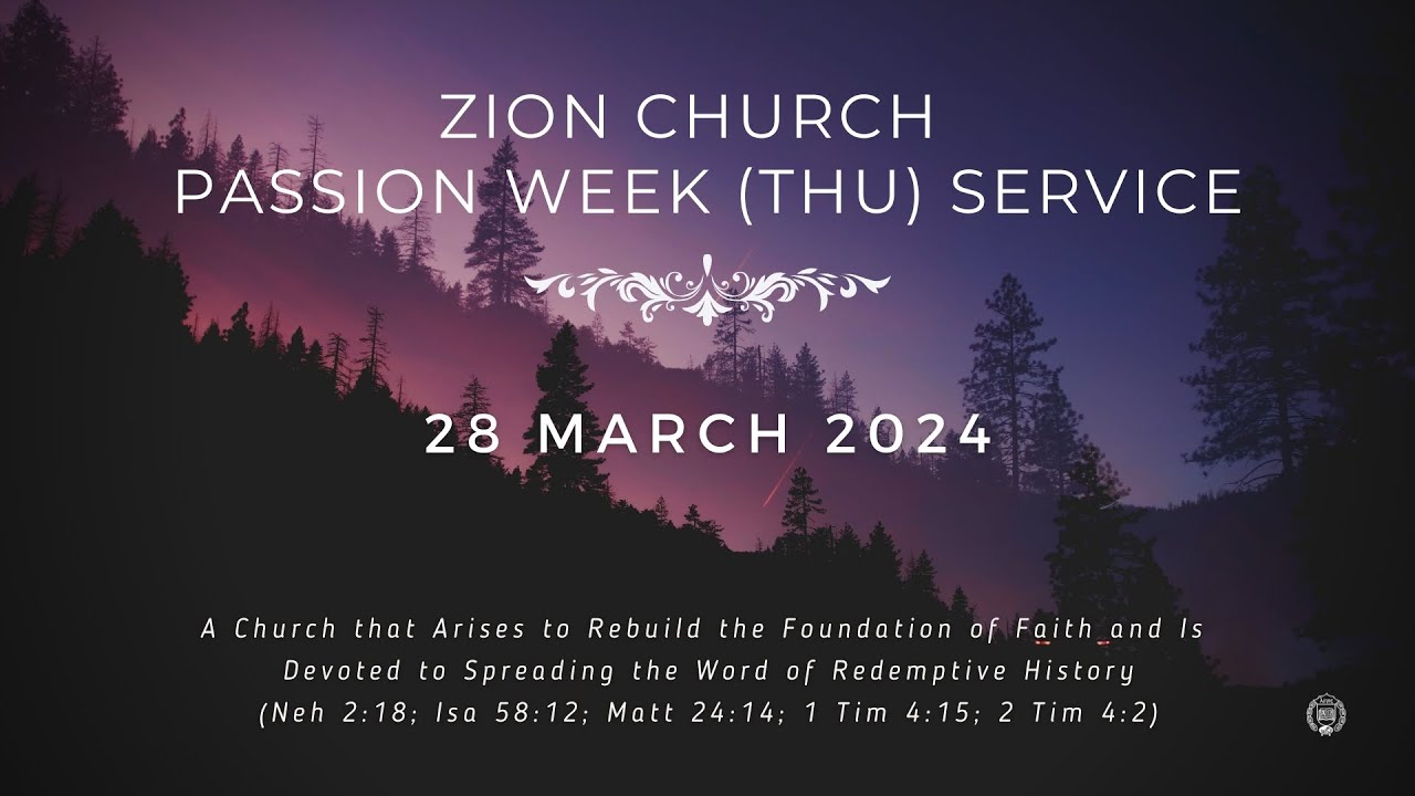 Passion Week Dawn Service 28 Mar 2024 (Thursday) - YouTube