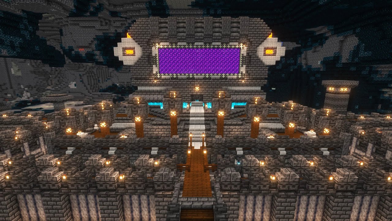 Restored Warden city in minecraft - YouTube