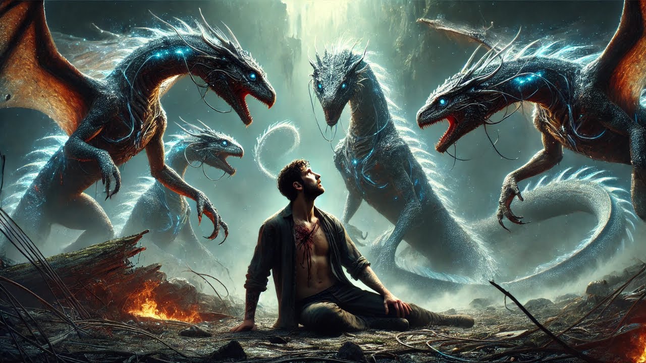The Alien Dragons surrounded the injured Human Man, he thought it was ...