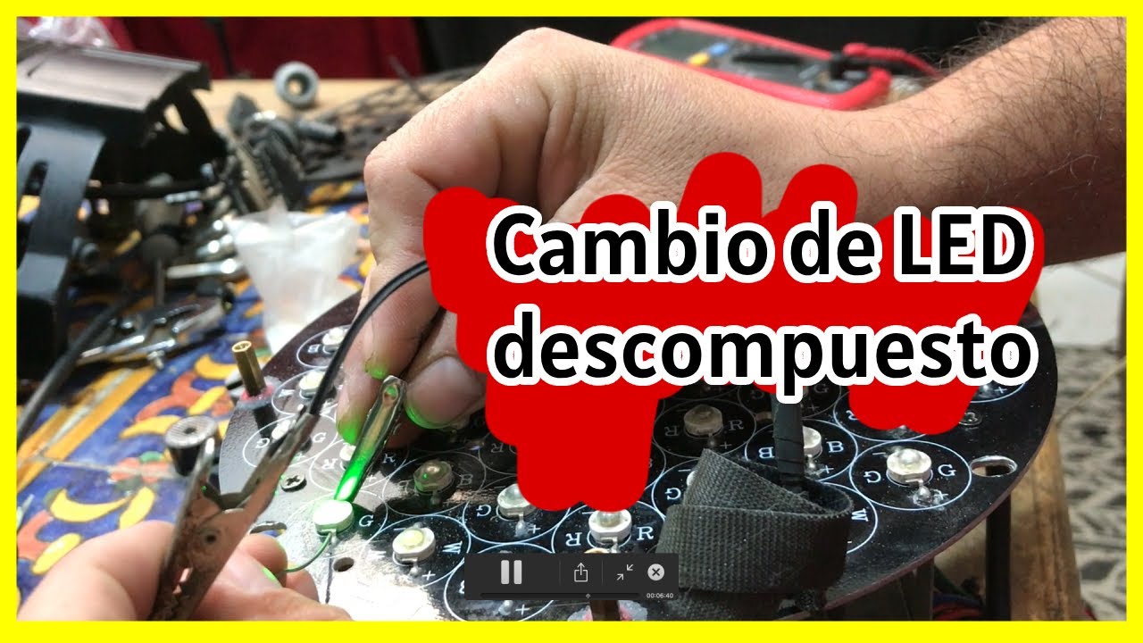 Mantenimiento a par led - Reemplazo de led fundido - YouTube