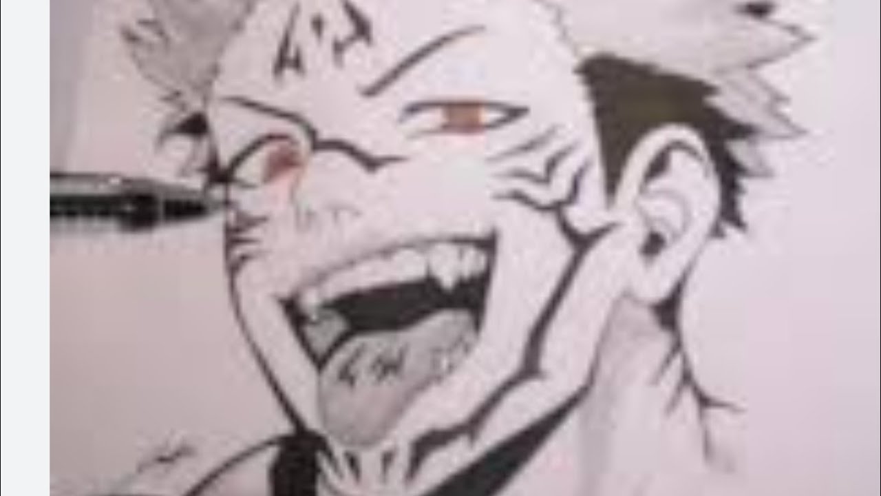 ANIME CHARACTER SAKUNA DANGEROUS FACE DRAWING @ANIME ART - YouTube